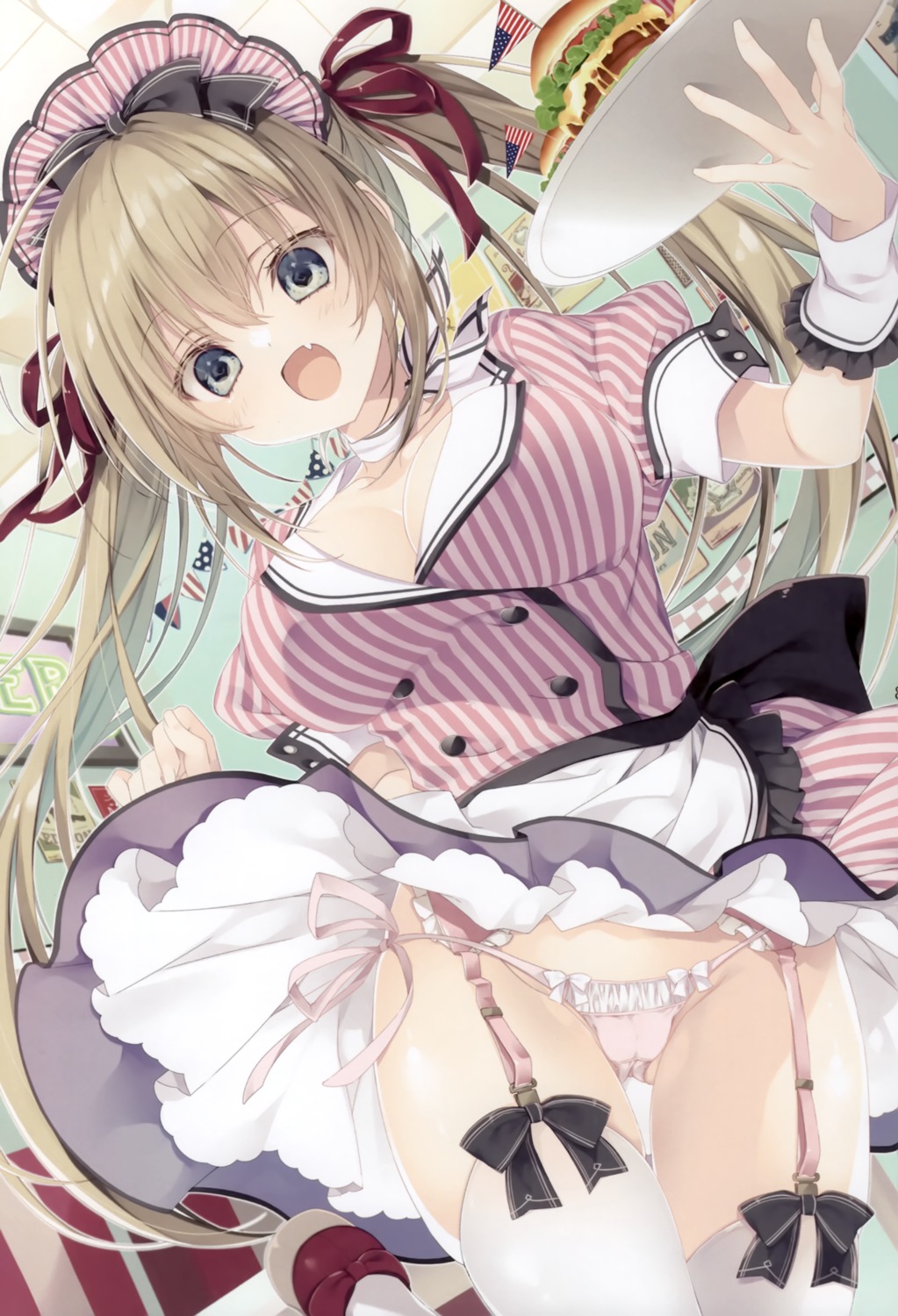 necotoxin inugami kira cameltoe cleavage garter belt maid pantsu skirt lift stockings string ...